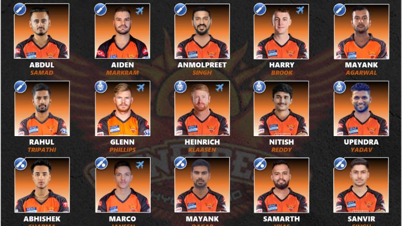 How many Indian players are there in the Sunrisers Hyderabad IPL 2023 ...